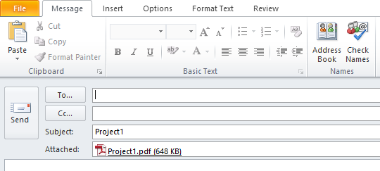 Lesson 7: Email as Attachment - Project Plan 365