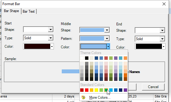 Bar Styles – Project Plan 365