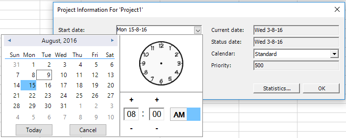 Lesson 2: Set Project Start Date – Project Plan 365