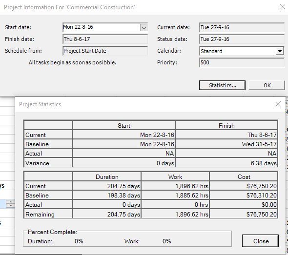 Lesson 8: Baseline – Project Plan 365