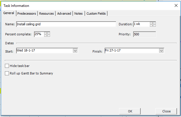 Lesson 9: Enter Task Percent Complete – Project Plan 365