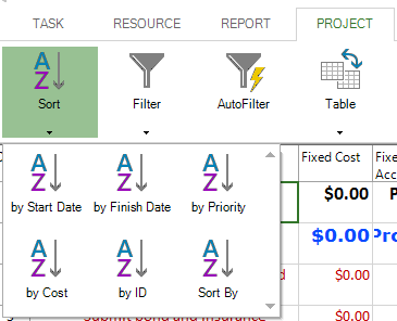 Lesson 10: Sorting and Filtering – Project Plan 365