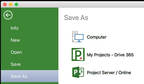 Open from Project Server – Project Plan 365