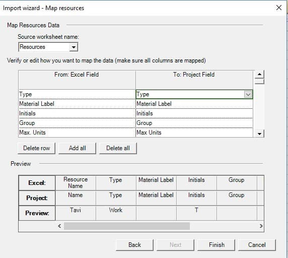 Import from Excel – Project Plan 365