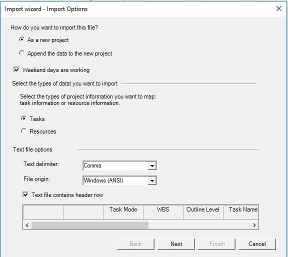 Import from Excel – Project Plan 365