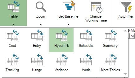 Hyperlink - Project Plan 365