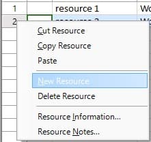 Insert Resource – Project Plan 365