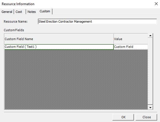 Resource Information – Project Plan 365