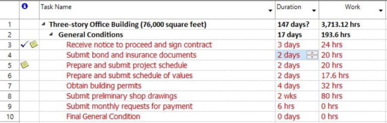 Set Task Duration - Project Plan 365