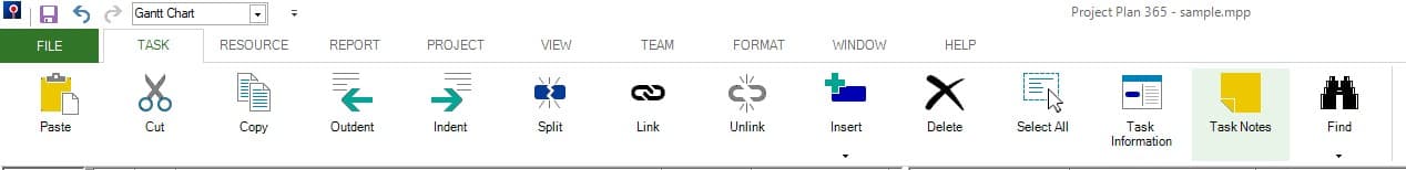 Task Notes – Project Plan 365