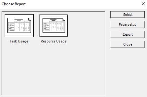 Resource Usage Report Project Plan 365