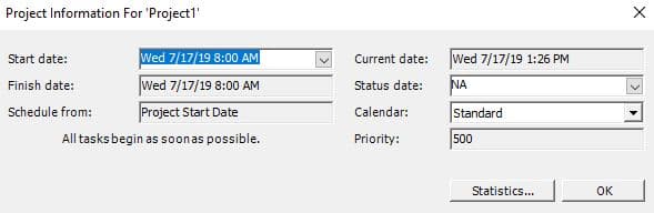 Project Information – Project Plan 365