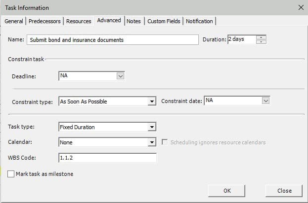 Set Task Type – Project Plan 365