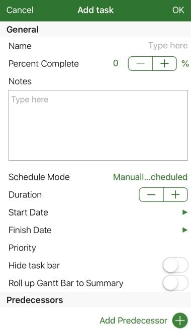 All Tasks view – Project Plan 365