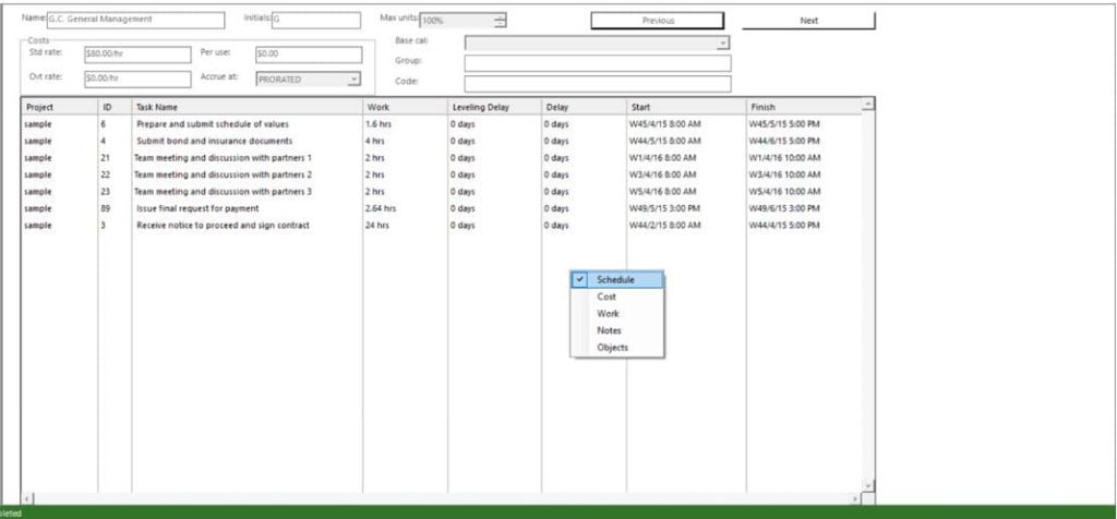 Resource Form - Project Plan 365