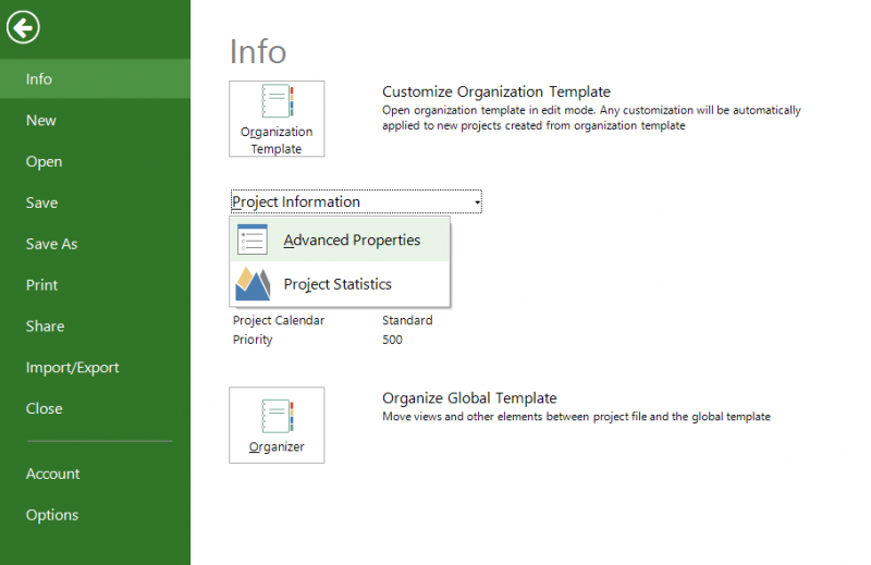 Properties – Project Plan 365