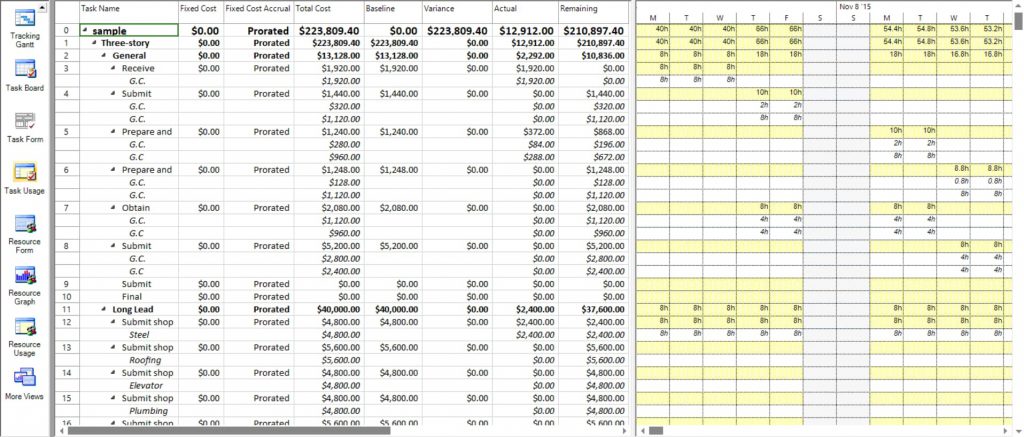 Lesson 5: View Cost Info - Project Plan 365