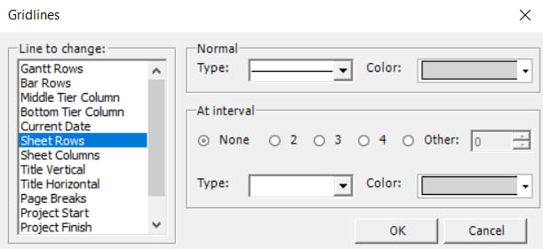 Gridlines – Project Plan 365