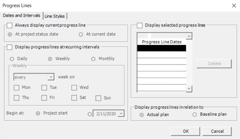 Progress Lines – Project Plan 365
