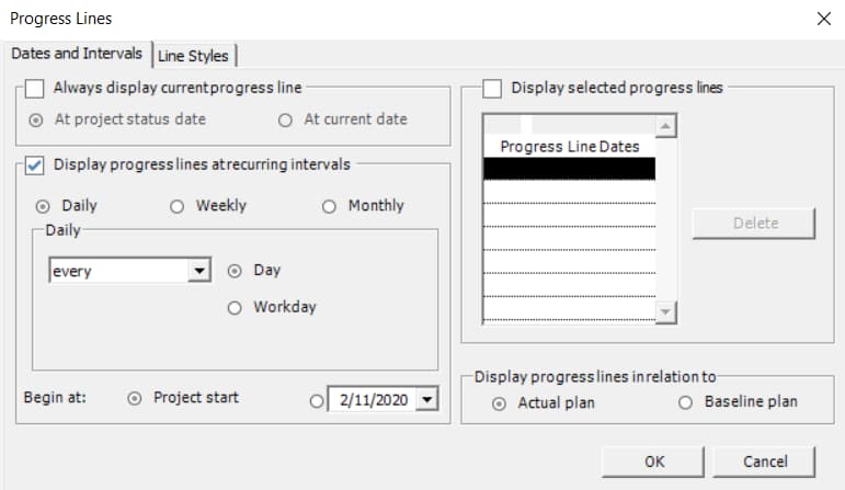 Progress Lines – Project Plan 365