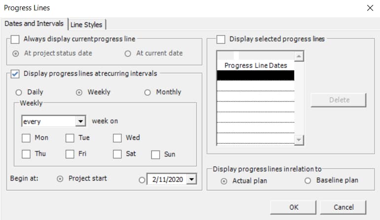 Progress Lines – Project Plan 365