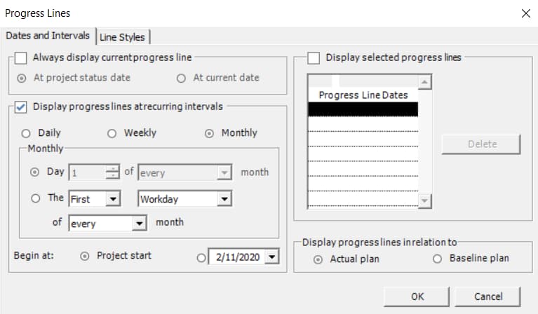 Progress Lines – Project Plan 365