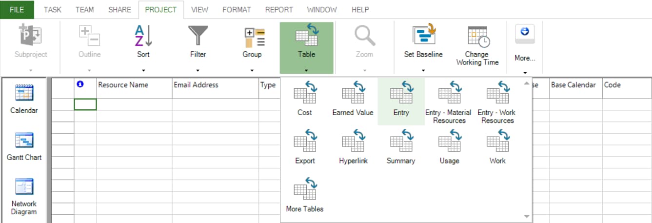 Cost Resources – Project Plan 365