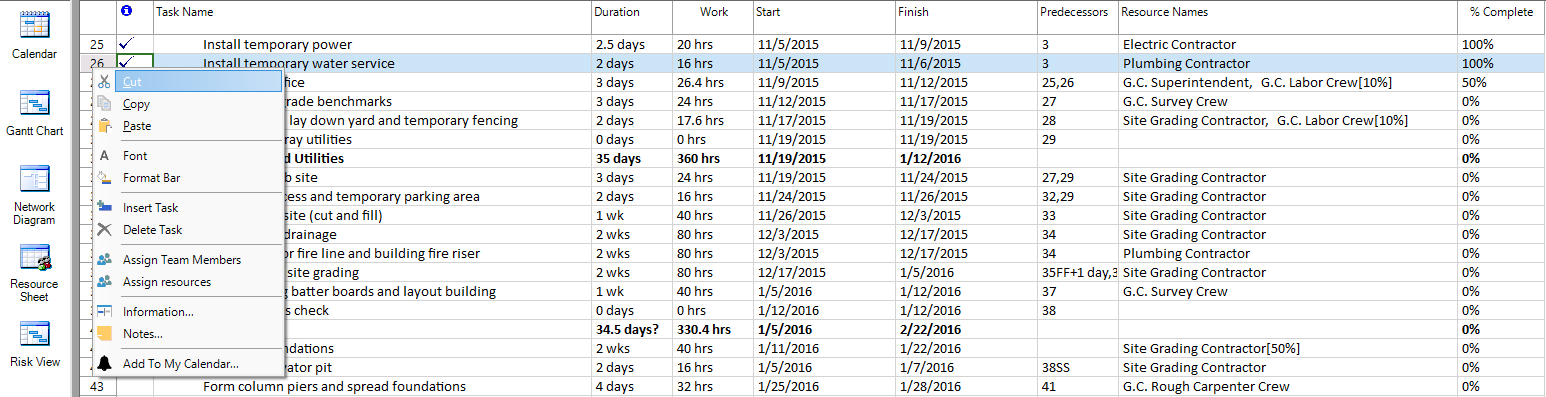 Cut - Project Plan 365