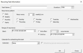 Lesson 2: Add Recurring Tasks - Project Plan 365