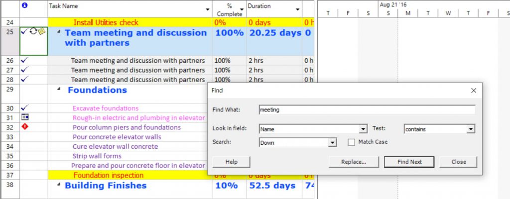 Lesson 9: Find Task - Project Plan 365
