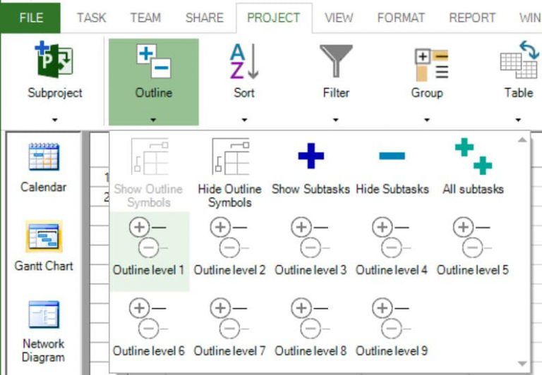 Lesson 2: Outline Tasks - Project Plan 365
