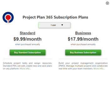 Purchase Business Subscription – Project Plan 365
