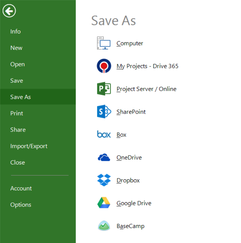 Lesson 7: Save Project Plan – Project Plan 365