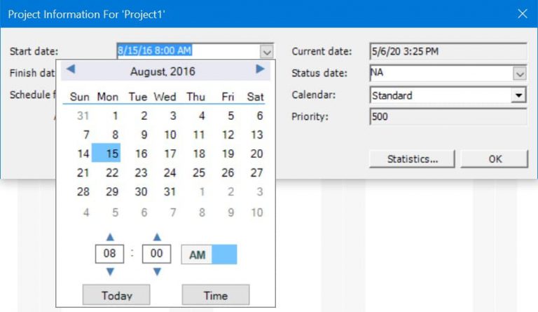 Lesson 2 Set Project Start Date Project Plan 365 lesson-2-set-project-start-date-project-plan-365