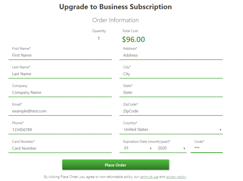 Purchase Standard Subscription – Project Plan 365