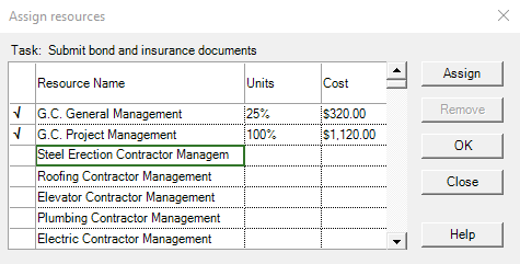 Assign Resource – Project Plan 365