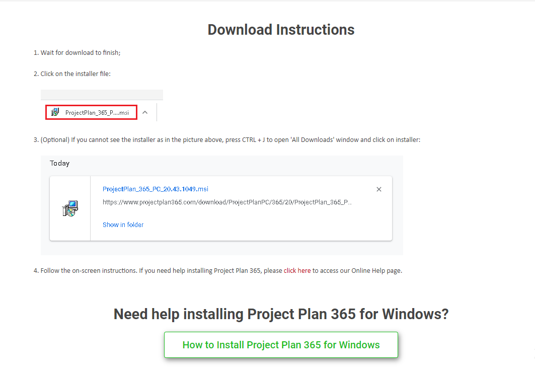 Download – Project Plan 365