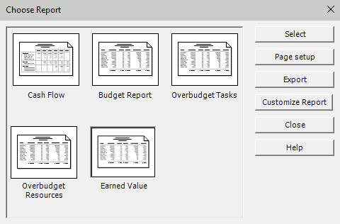 Earned Value Report – Project Plan 365