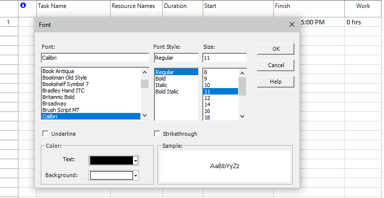 Font Text Style – Project Plan 365