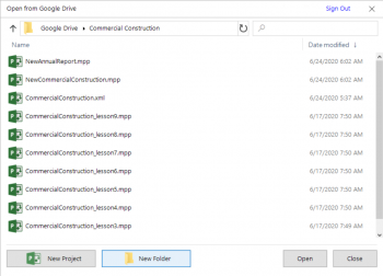 Open from Google Drive - Project Plan 365
