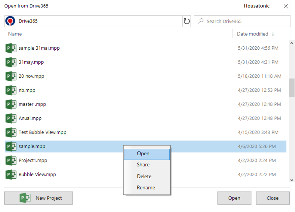 Enabling MPP files for collaboration – Project Plan 365
