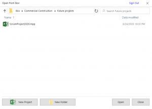 Open from Box - Project Plan 365