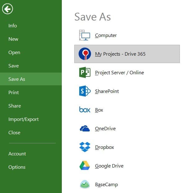 My Projects – Drive 365 – Project Plan 365