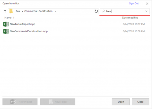 Open from Box - Project Plan 365
