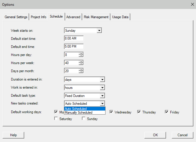 Set Task Mode – Project Plan 365