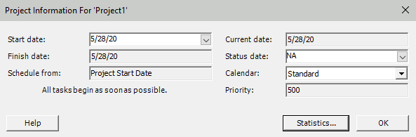 Statistics – Project Plan 365
