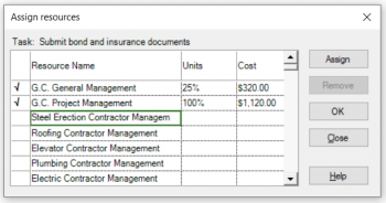 Assign Resource - Project Plan 365