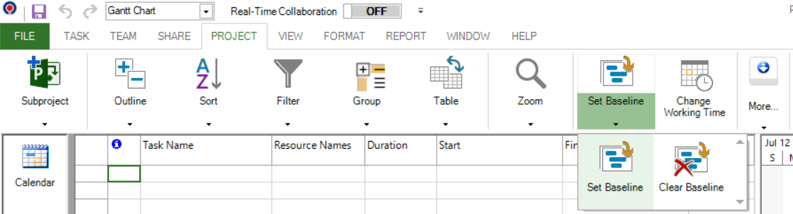 Baseline – Project Plan 365