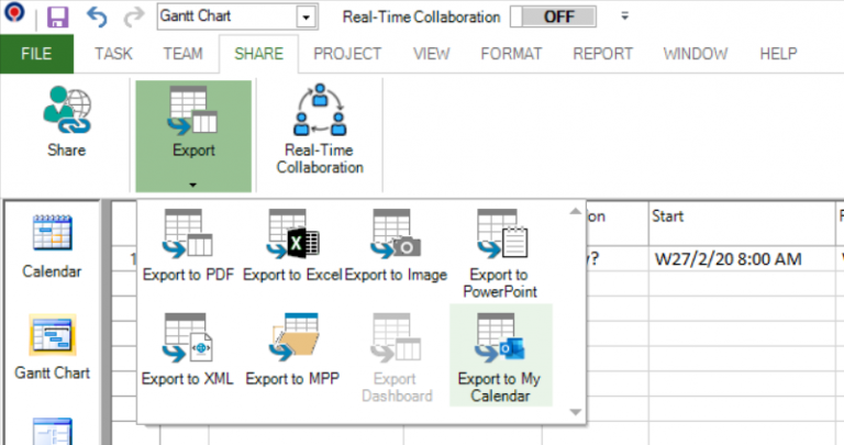 Export to My Calendar - Project Plan 365