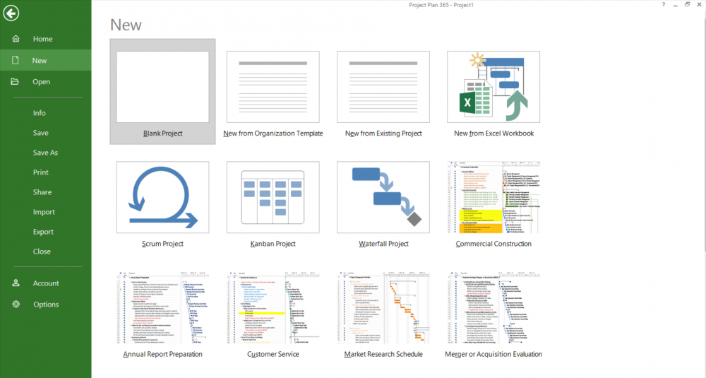 New Blank Project – Project Plan 365